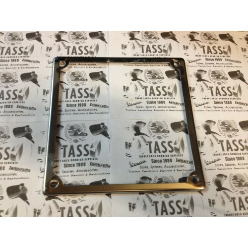 LAMBRETTA VESPA NUMBER PLATE SURROUND S/STEEL