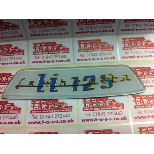 REAR FRAME BADGE -LI125 LAMBRETTA